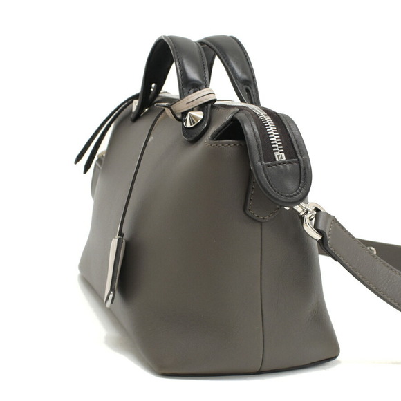 Fendi | Bags | Fendi Leather Way Gray Handbag | Poshmark